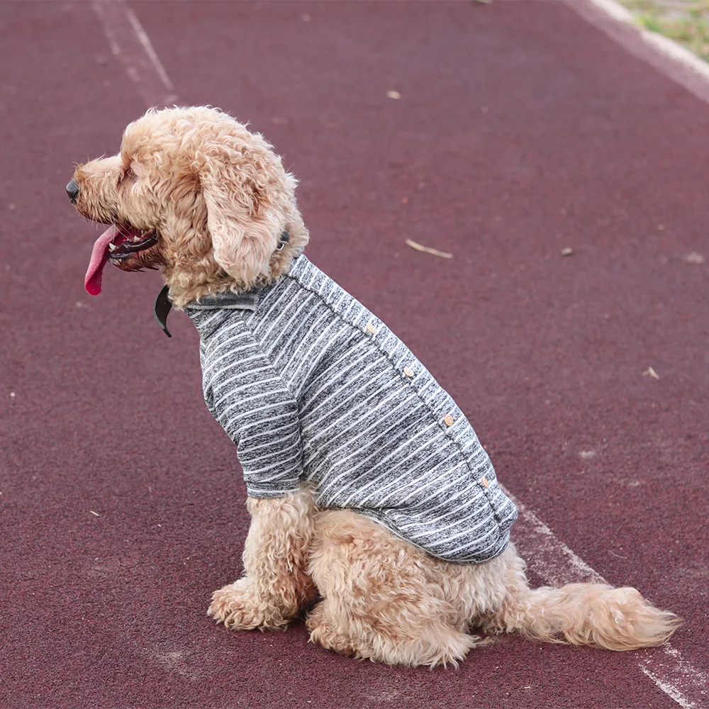 Chompa Gris a Rayas Blancas - PetServi